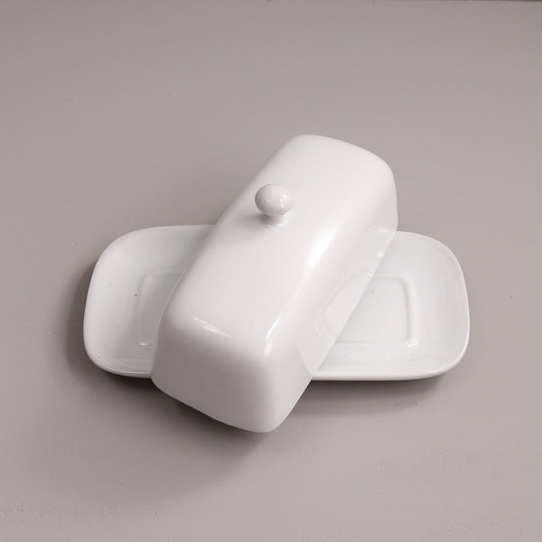 Ceramic Butter Dish / White + sett – One Mercantile / Sett