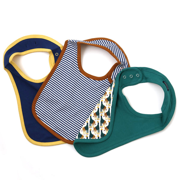 Organic Cotton Bib Set (3-Pack) / Georgie Giraffe + sett – One ...