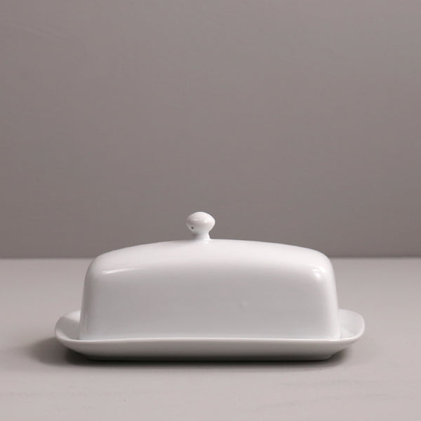 Ceramic Butter Dish / White + sett – One Mercantile / Sett